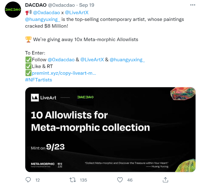 大佬纷纷站台，盘点 LiveArt Meta-morphic NFT 背后的资源 - 深潮TechFlow