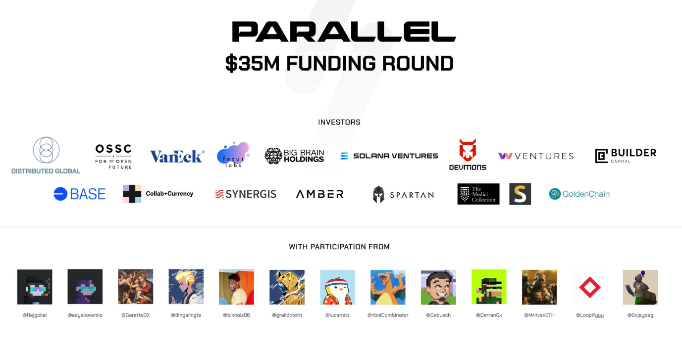 NFT卡牌游戏Parallel完成3500万美元融资，Solana Ventures等参投 - 深潮TechFlow