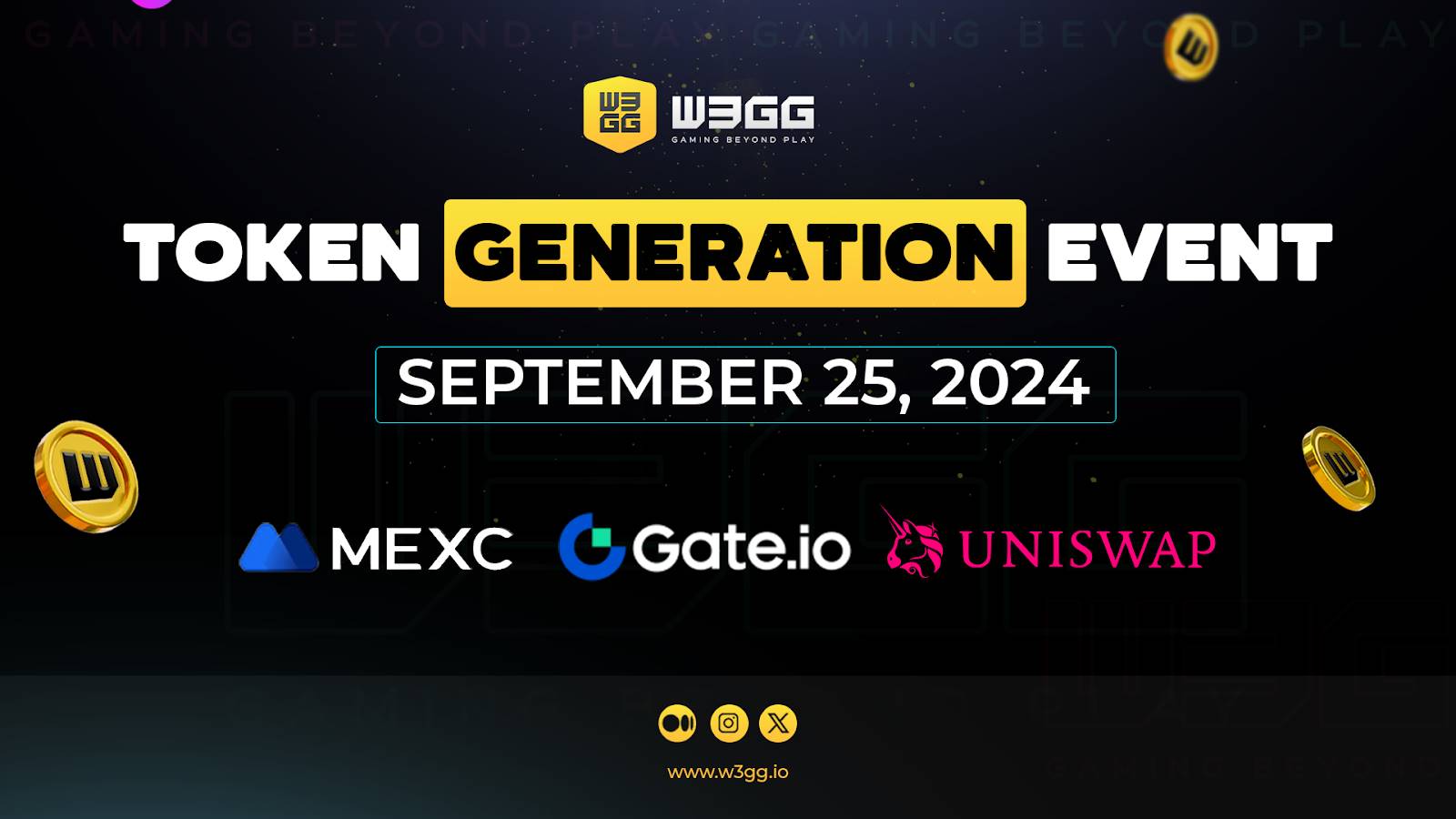 W3GG Token to List on Gate.io, MEXC, and Uniswap, Leading the Future of ...